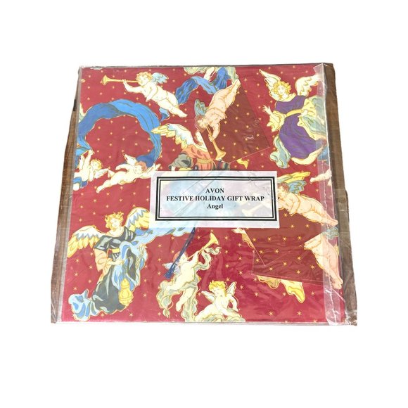 cleo | Party Supplies | Vintage Avon Festival Holiday Gift Wrap Angel ...
